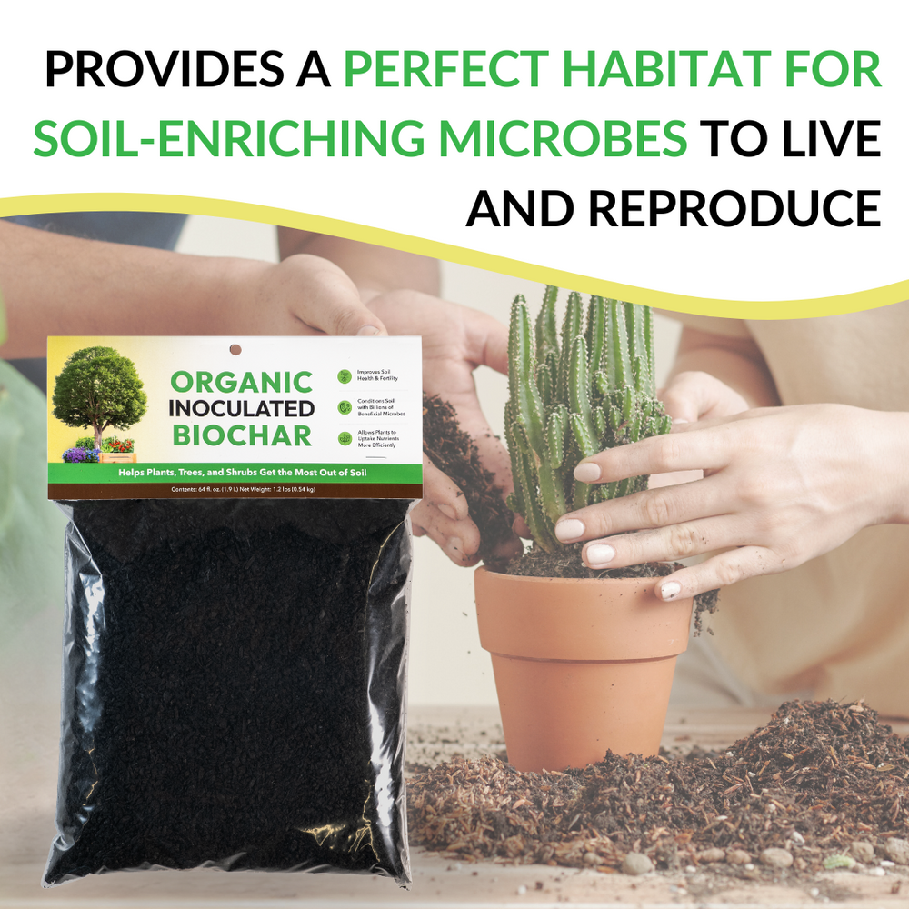 Organic Inoculated Biochar - 64oz (Case of 6 Units)