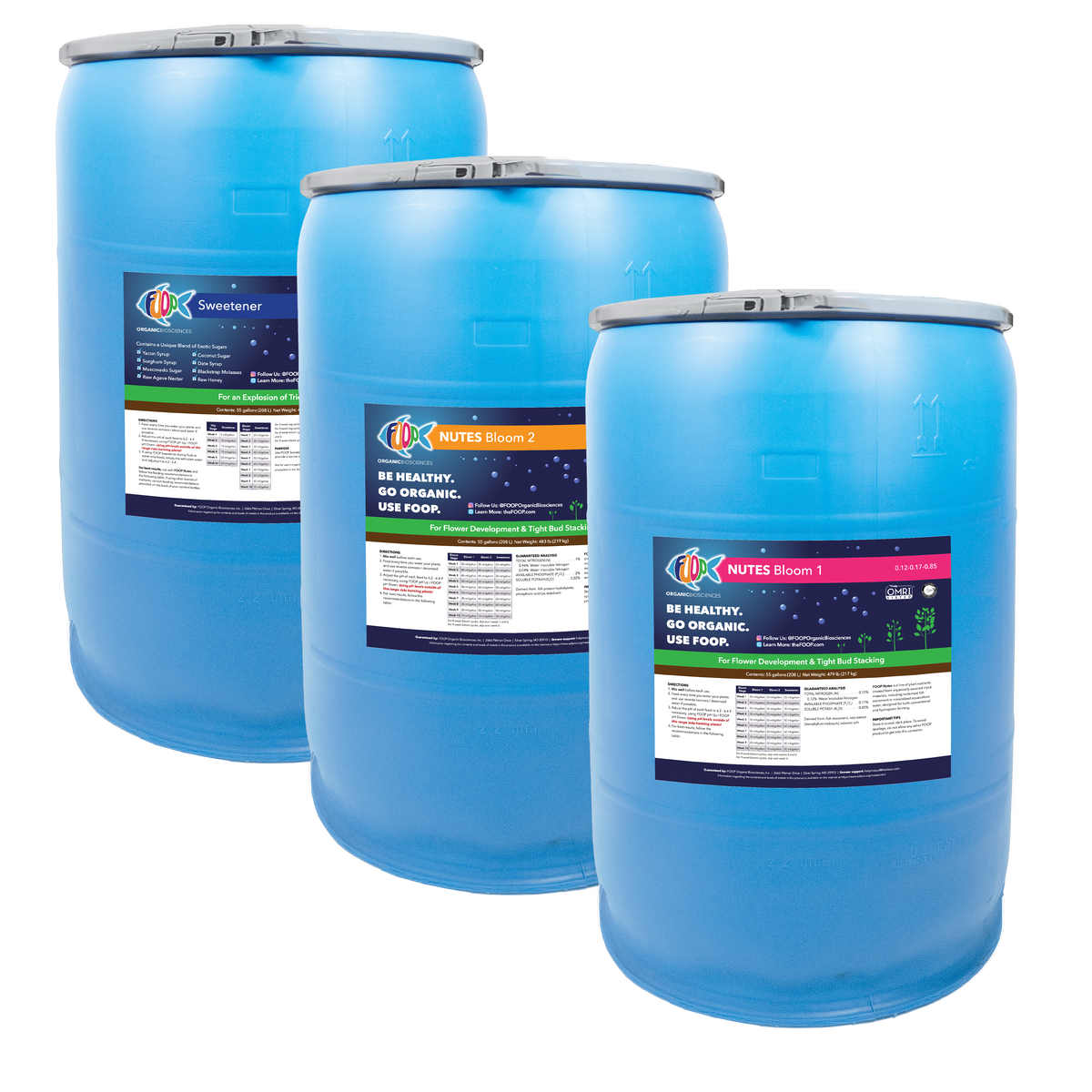 FOOP Nutes Bloom 55G Drum Pack
